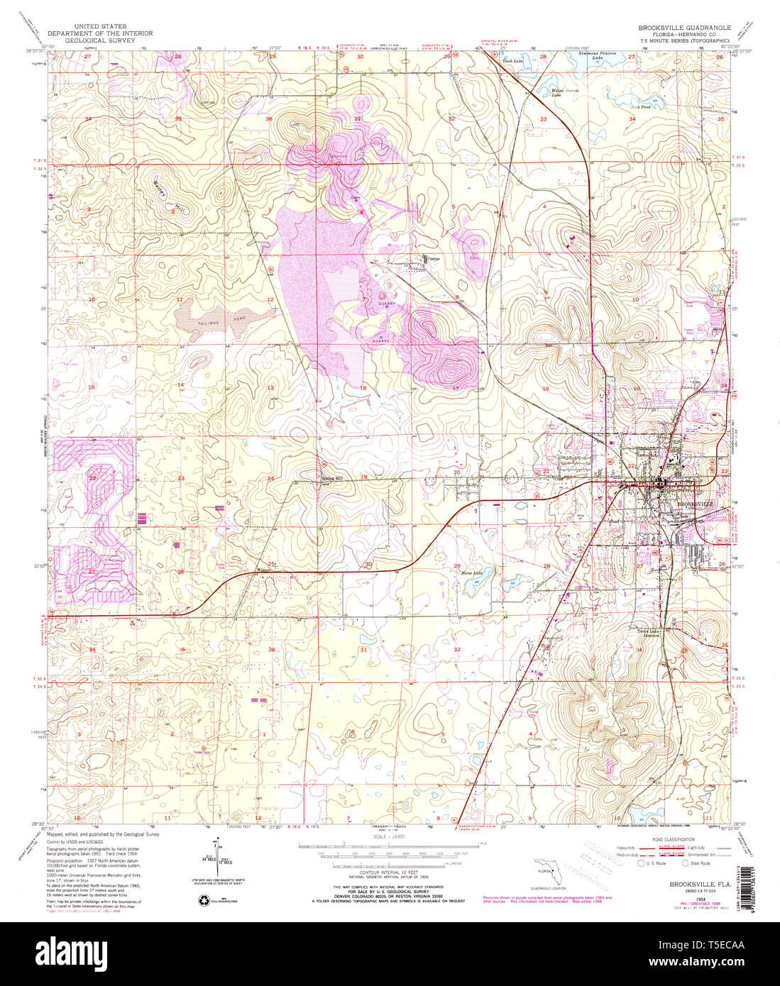 Brooksville florida map hi-res stock photography and images - Alamy