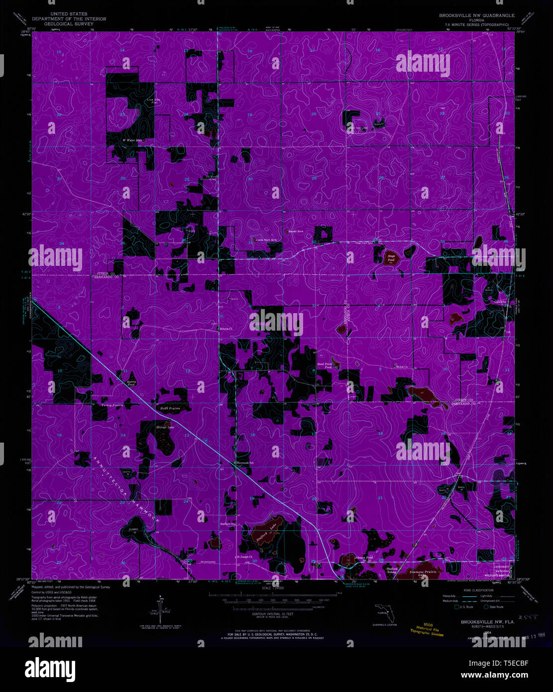 Brooksville florida map hi-res stock photography and images - Alamy