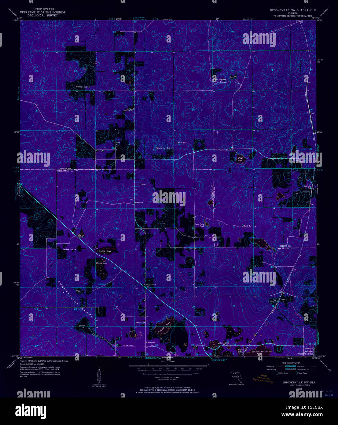 Brooksville florida map hi-res stock photography and images - Alamy