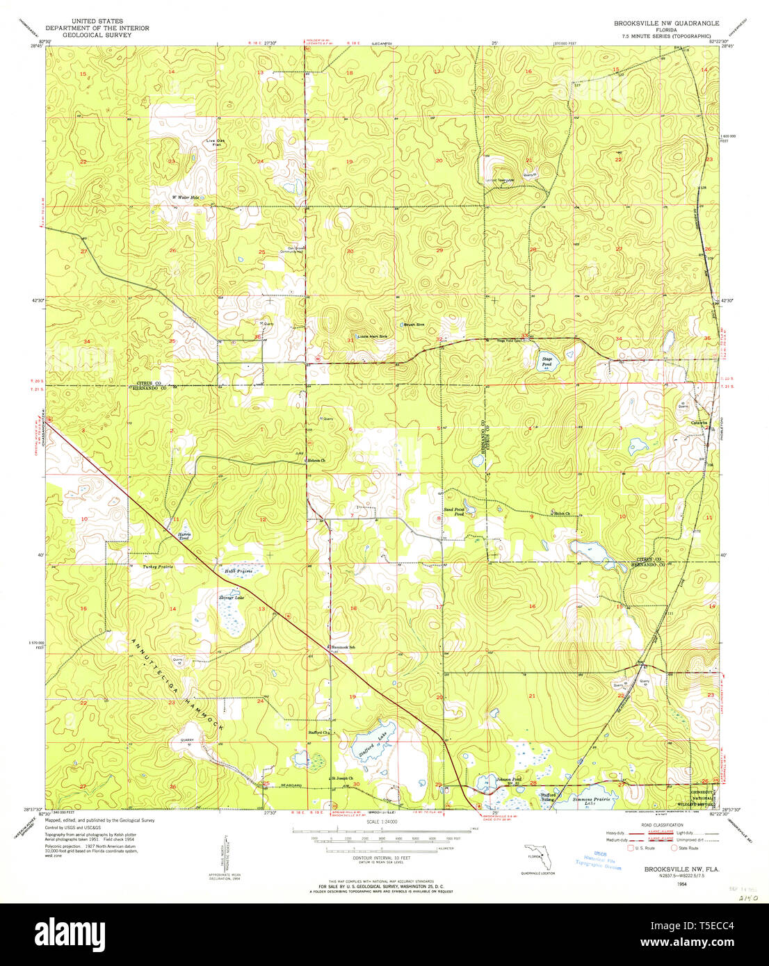 Brooksville Florida Map High Resolution Stock Photography and Images ...