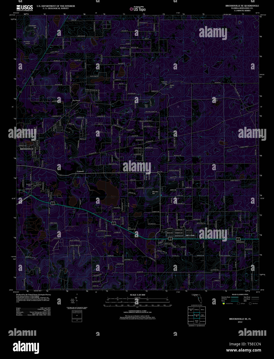 Brooksville florida map hi-res stock photography and images - Alamy