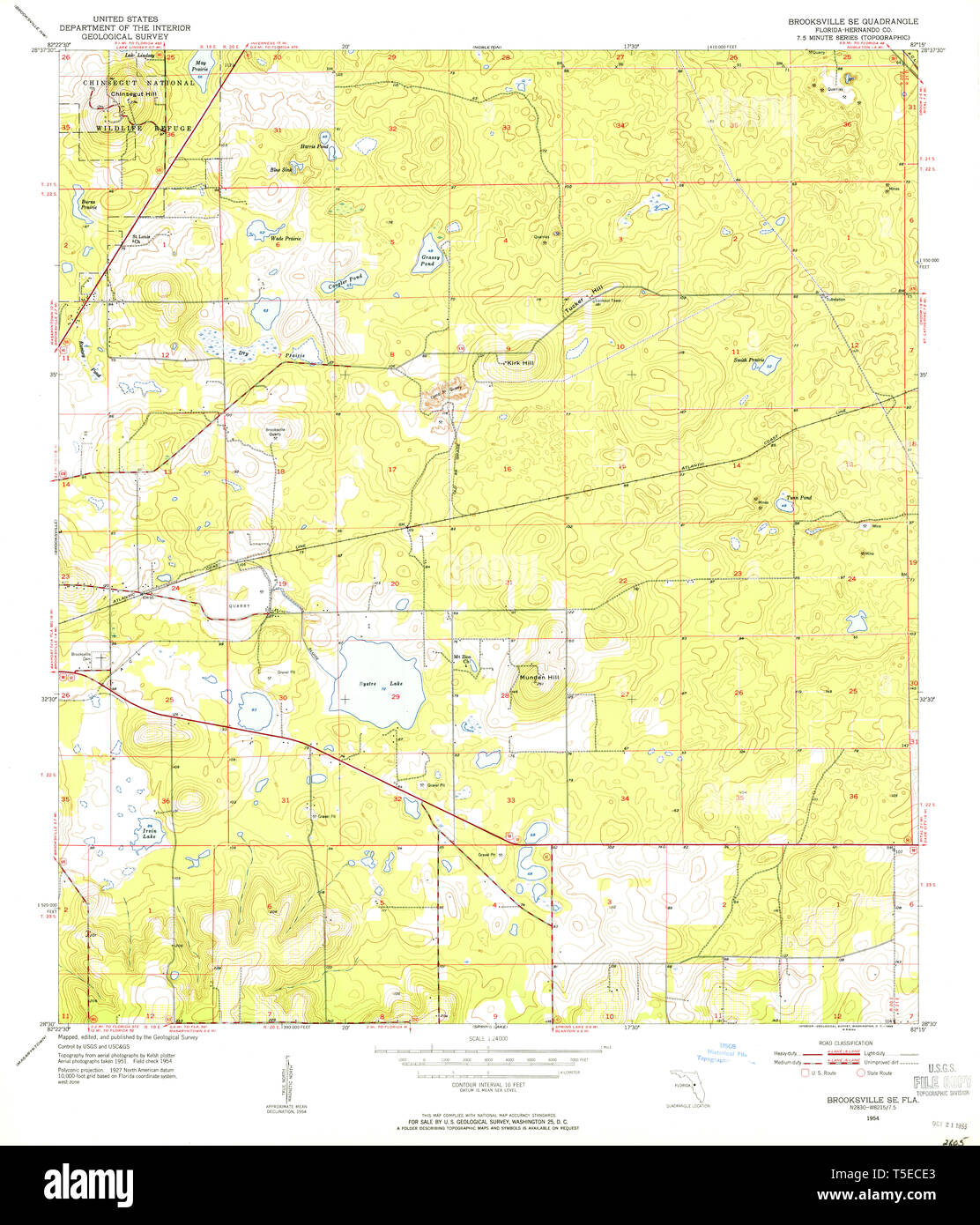 Brooksville Florida Map High Resolution Stock Photography and Images ...