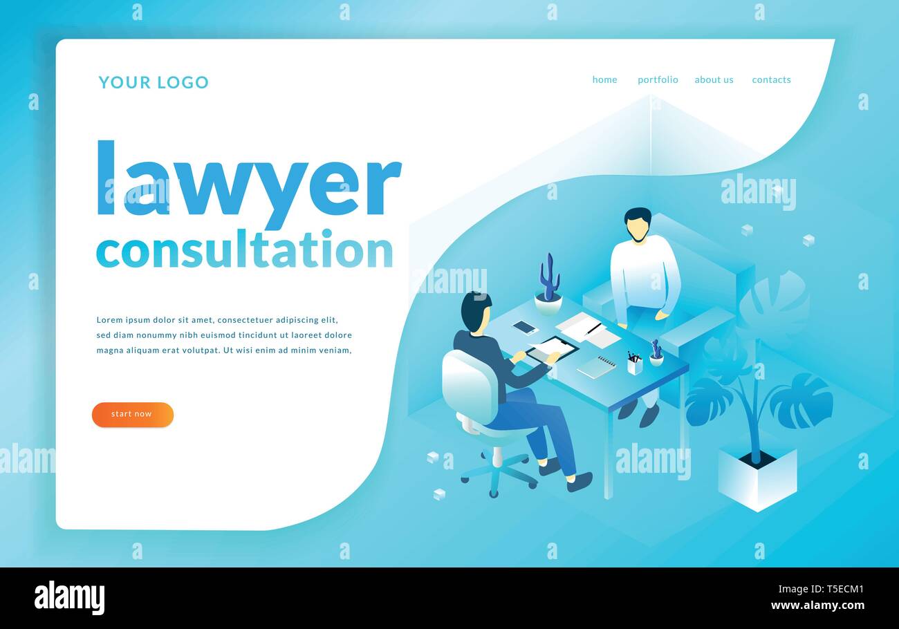 Lawyer consultation concept illustration. office worker. jurist eps 10 ...