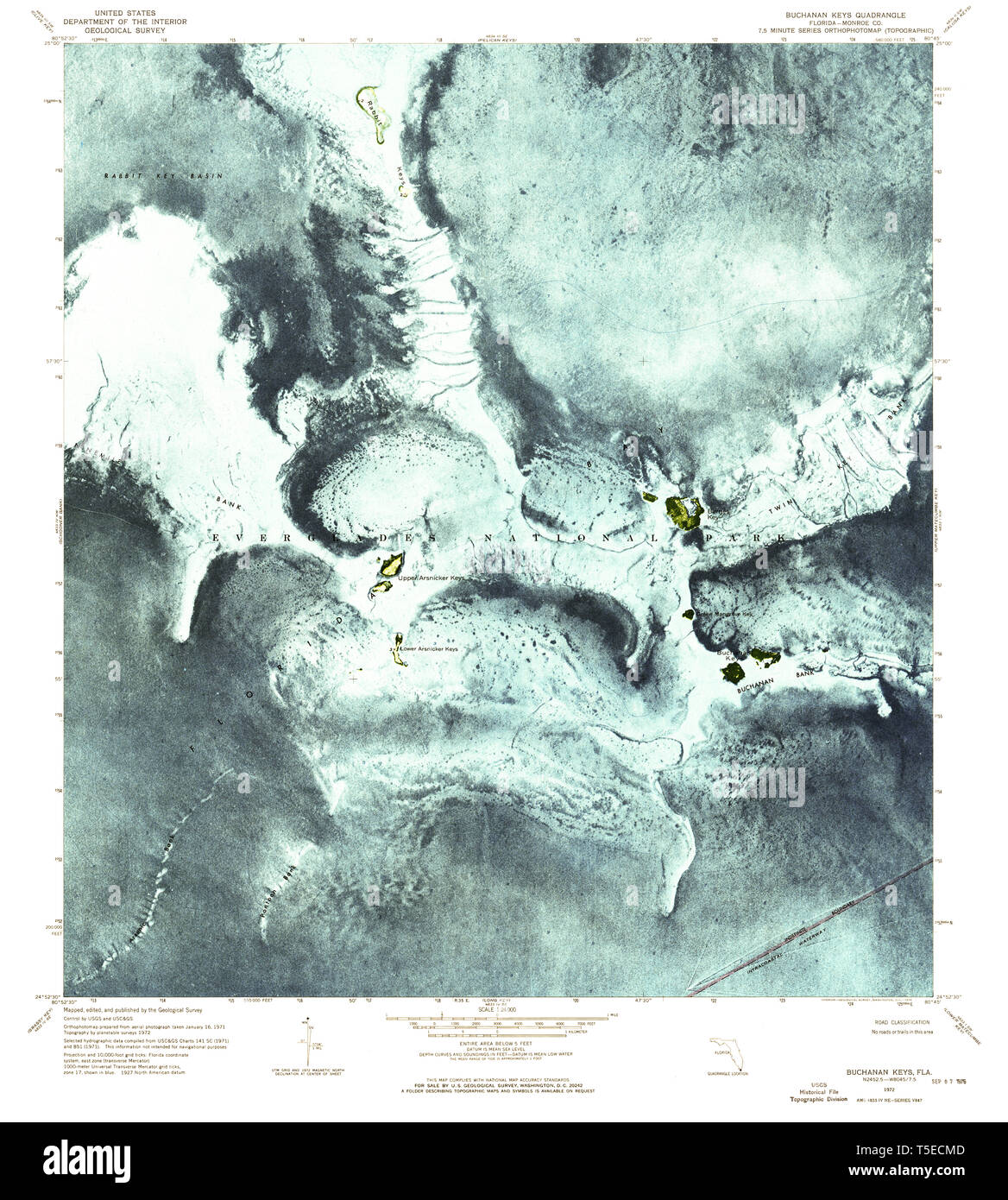 Florida keys map Cut Out Stock Images & Pictures - Alamy