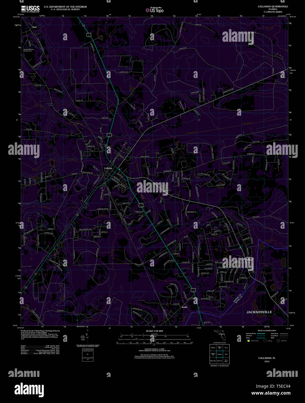 Map of callahan hi-res stock photography and images - Alamy