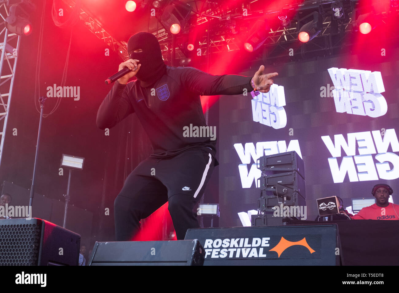 Denmark, Roskilde - July 6, 2018. The British rap collective New Gen ...