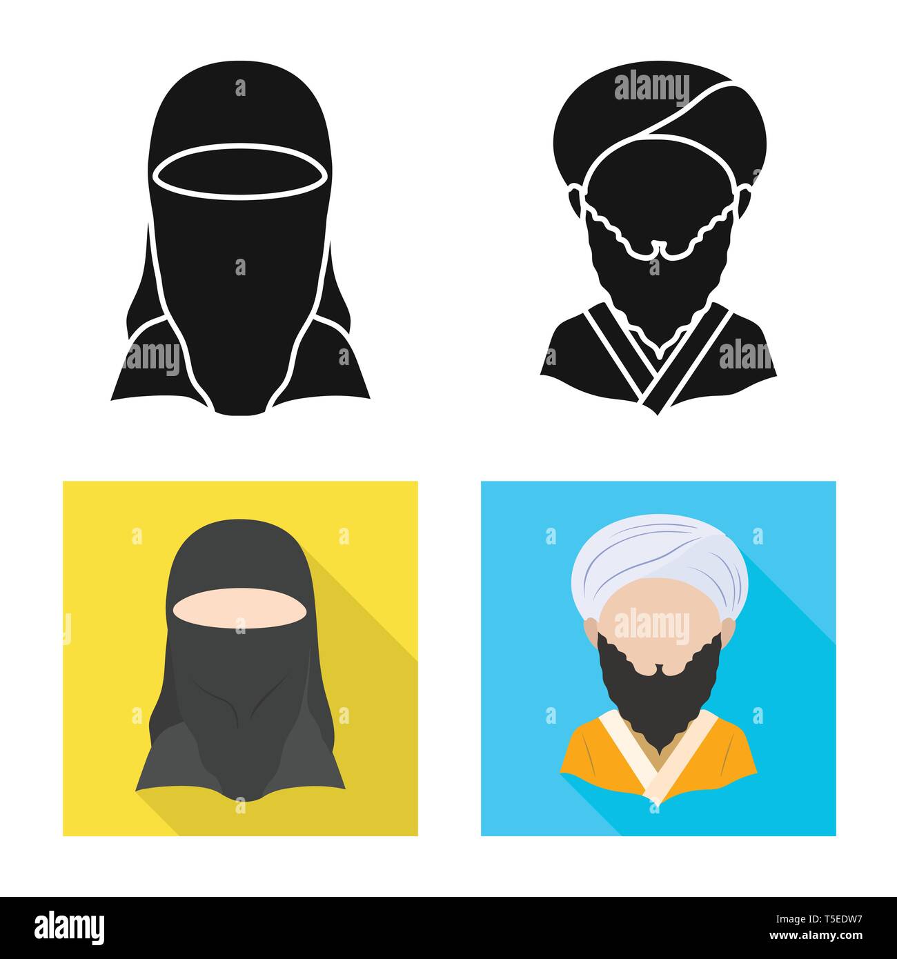 Vector illustration of imitator and resident sign. Set of imitator and ...