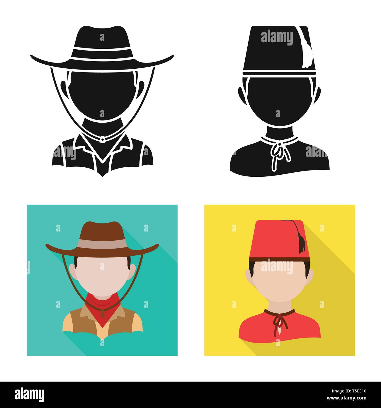 Vector illustration of imitator and resident sign. Collection of ...