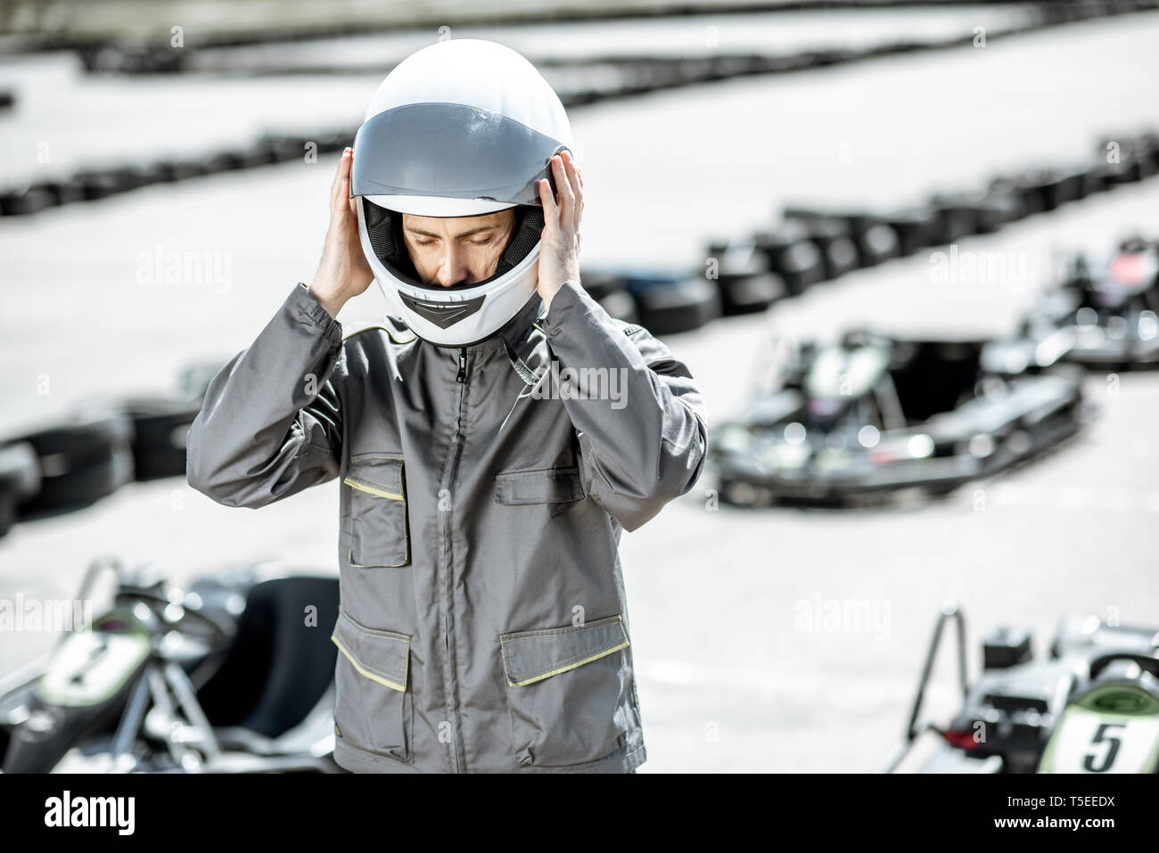Race car driver wearing helmet hi-res stock photography and images - Alamy