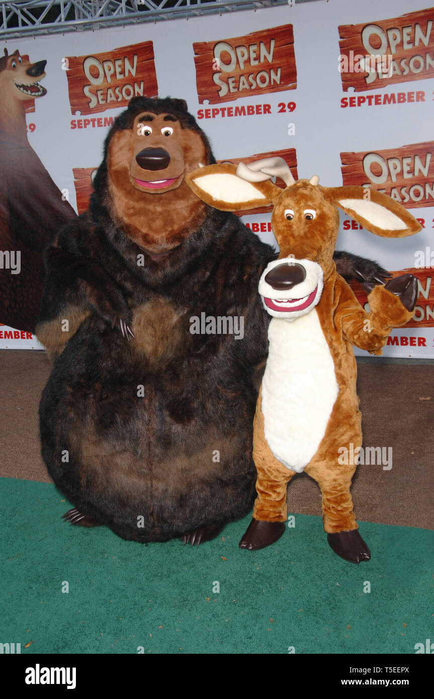 LOS ANGELES, CA. September 25, 2006: Open Season characters at the Los ...
