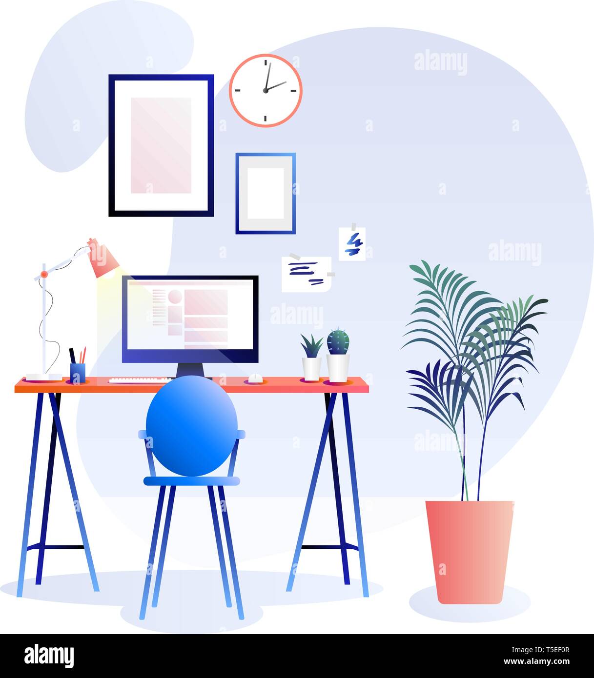 Workplace vector background. Trends illustration Stock Vector Image ...