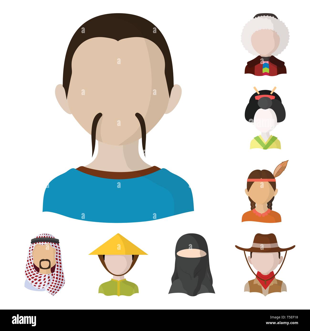 Vector illustration of nation and race icon. Set of nation and user ... Vector illustration of nation and race icon. Set of nation and user ...