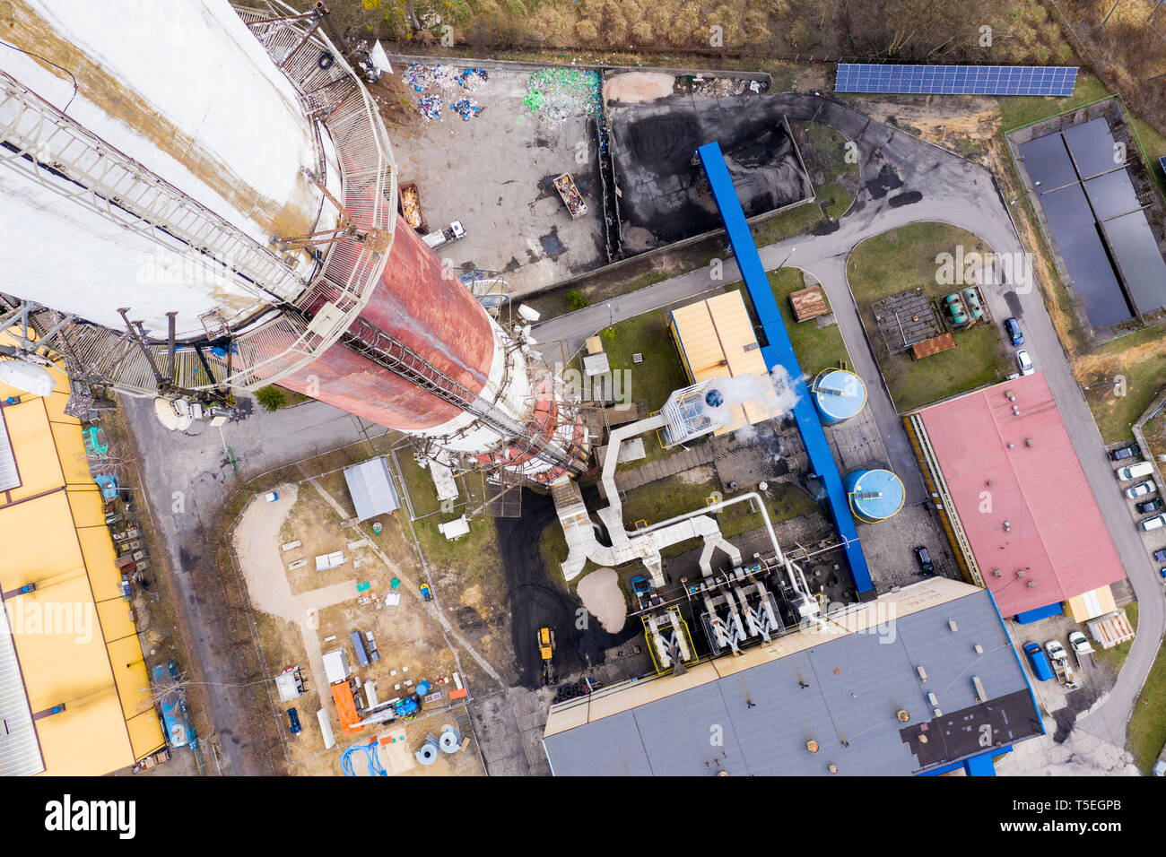 Modern combined heat and power plant from above Stock Photo - Alamy