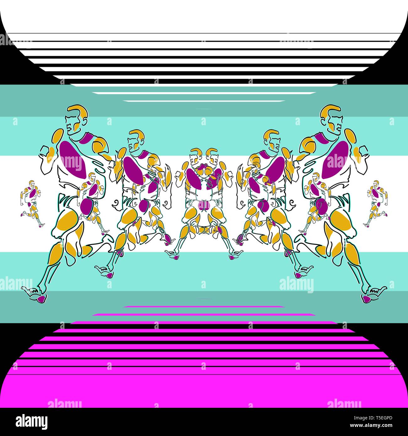 Athletic reflection Stock Vector Images - Alamy