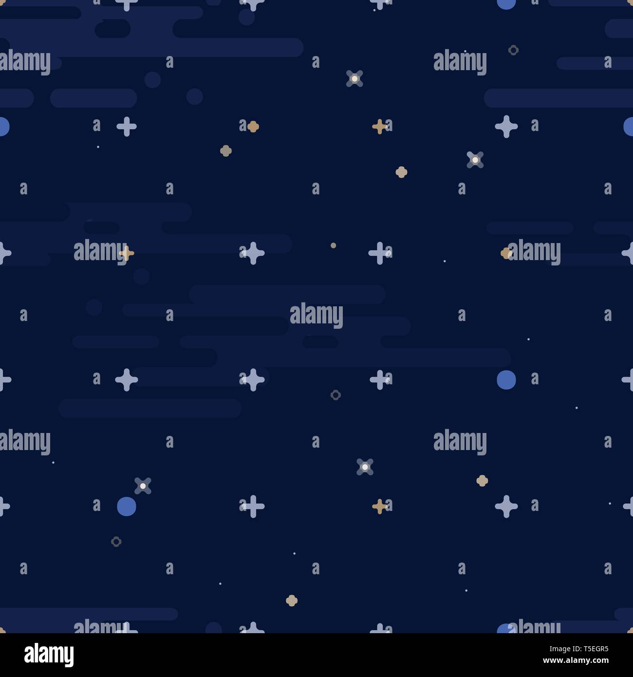 Space print. Seamless vector pattern. Different colored planets of the ...