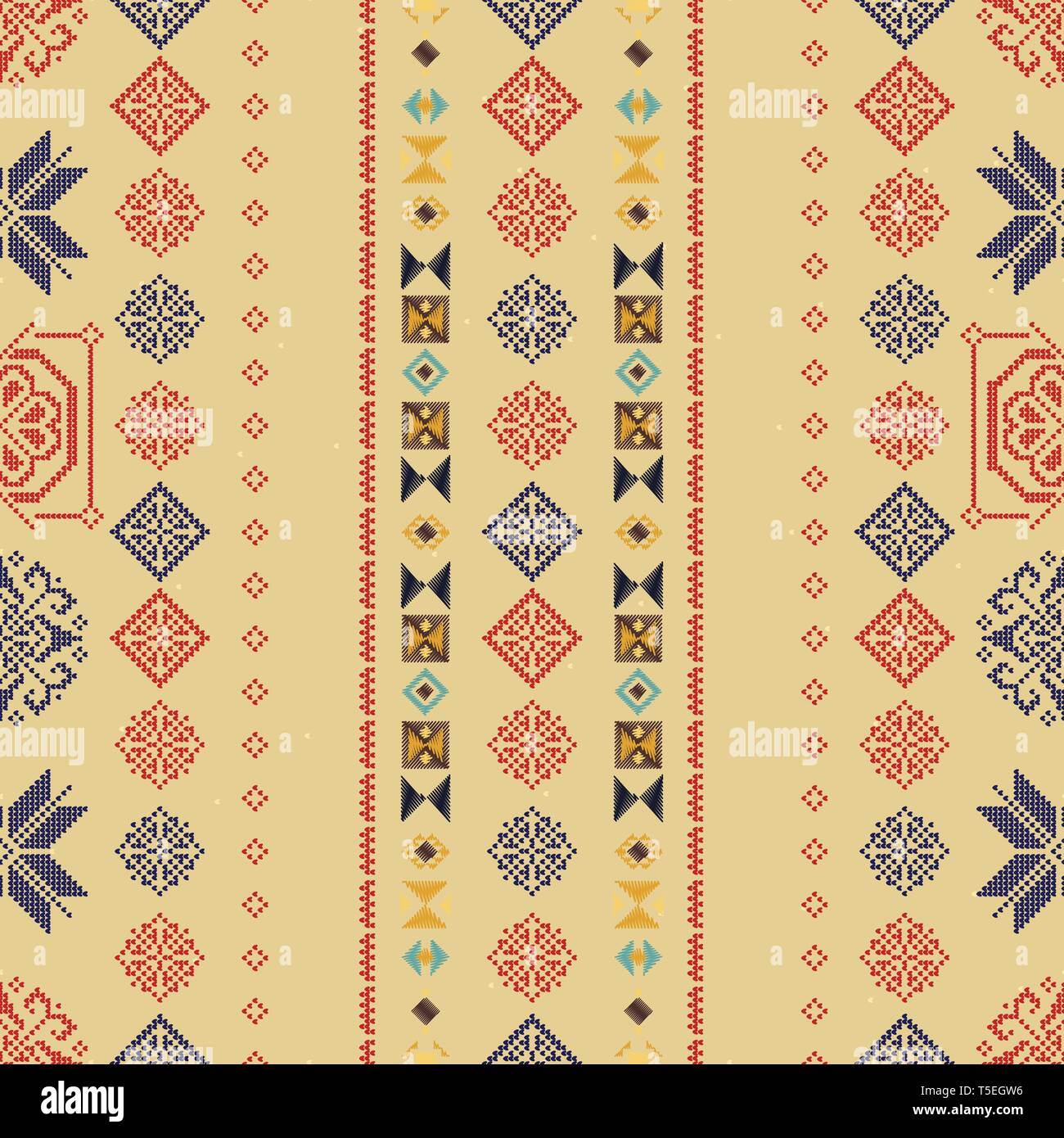 Traditional Norway Style Seamless Knitting Pattern. Abstract ethnic ...
