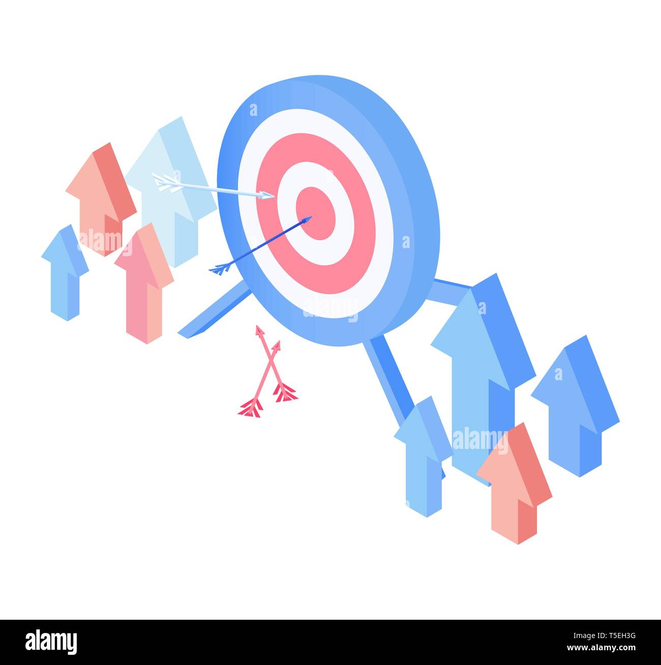 Target audience attraction isometric illustration. Marketing ...