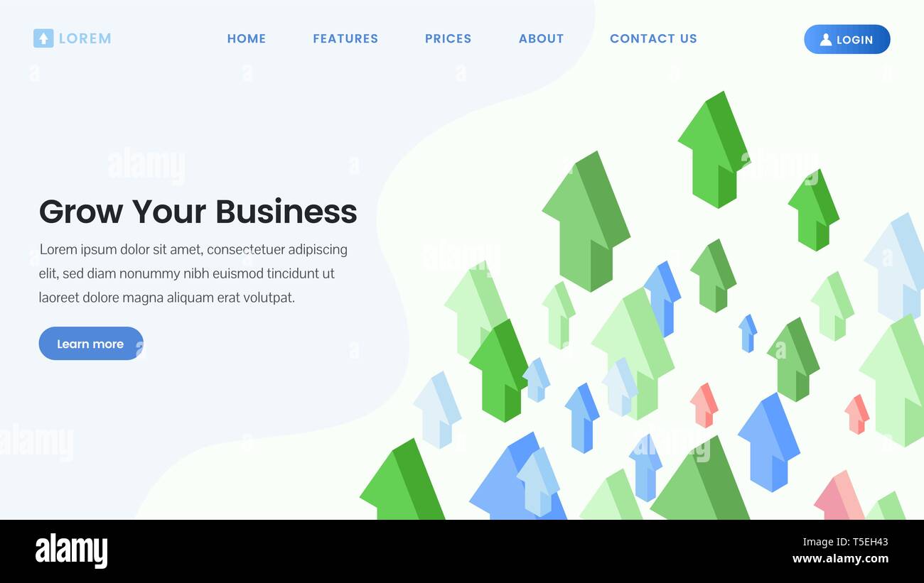 Startup launch landing page Stock Vector Images - Alamy