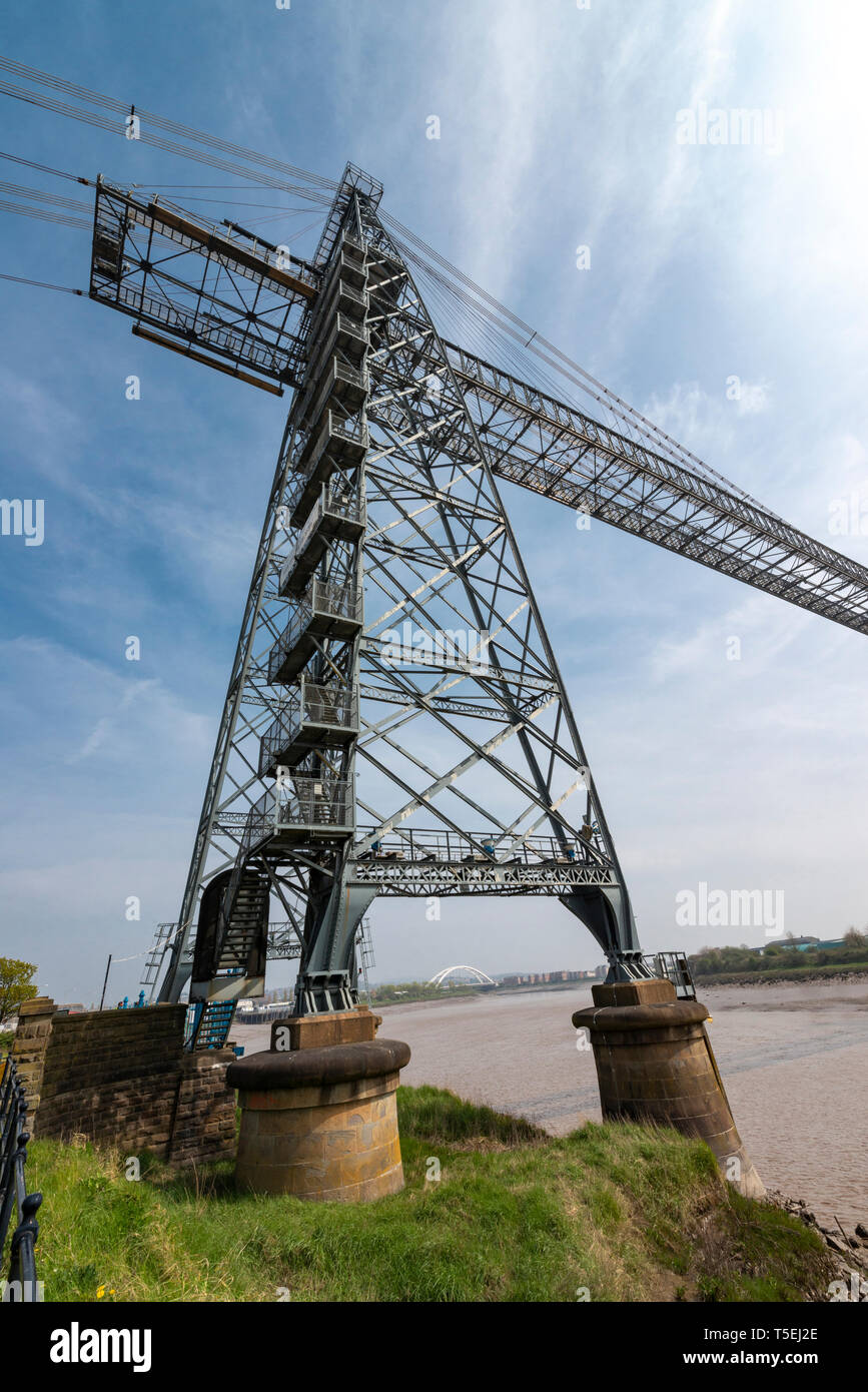 Newport Transporter Bridge, South Wales which utilises a motorised ...