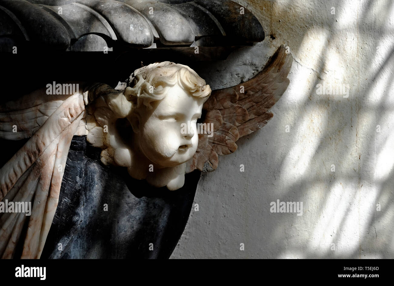 stone cherub in church interior, oxborough, norfolk, england Stock ...