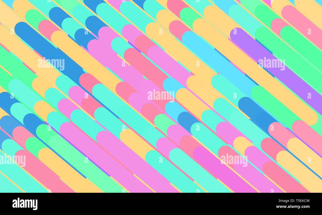 Abstract background consisting of thick rounded rectangles and circles ...