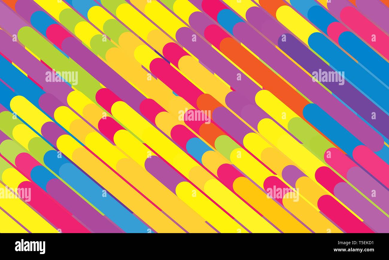 Abstract background consisting of thick rounded rectangles and circles ...