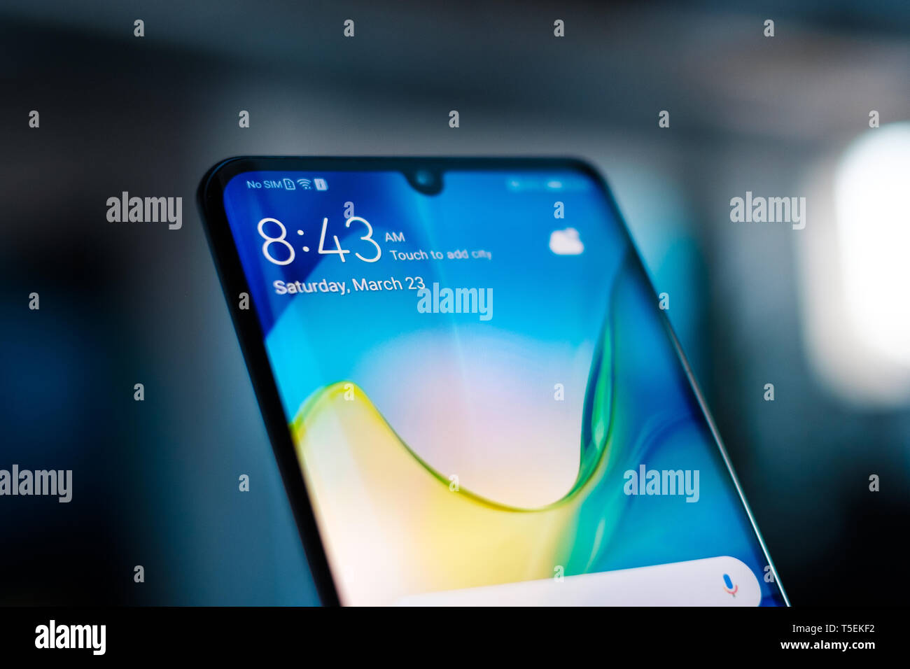 RIGA, MARCH 2019 -Recently launched Huawei P30 Pro smartphone with ...