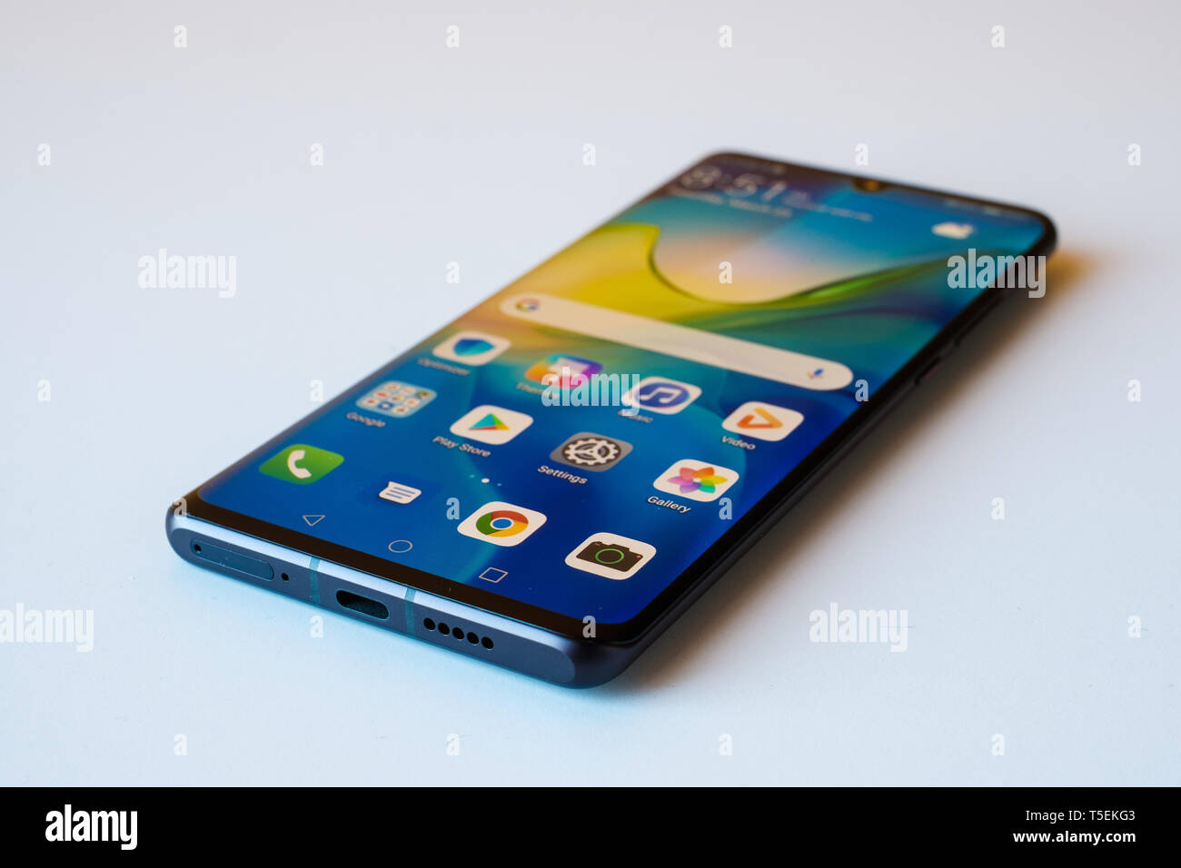 RIGA, MARCH 2019 -Recently launched Huawei P30 Pro smartphone with ...