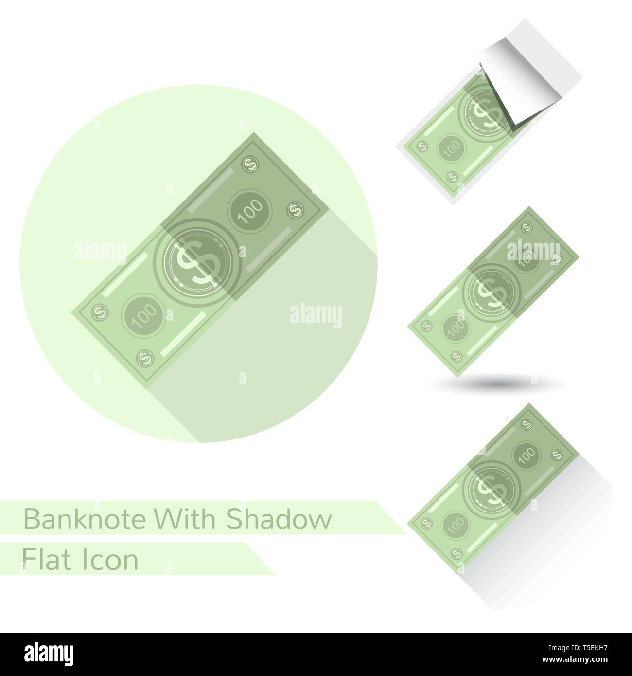 Dollar earnings flat white Stock Vector Images - Alamy
