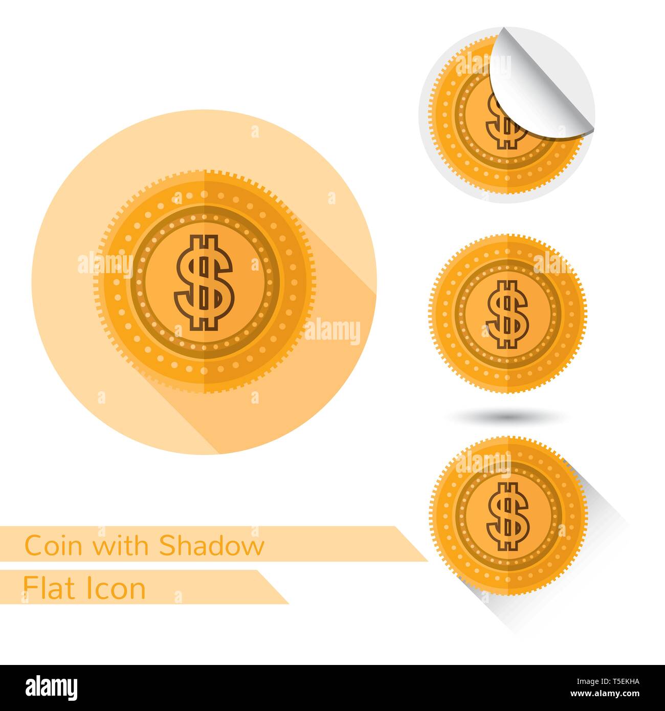 Flat design gold icon vector illustration on white Stock Vector Image ...