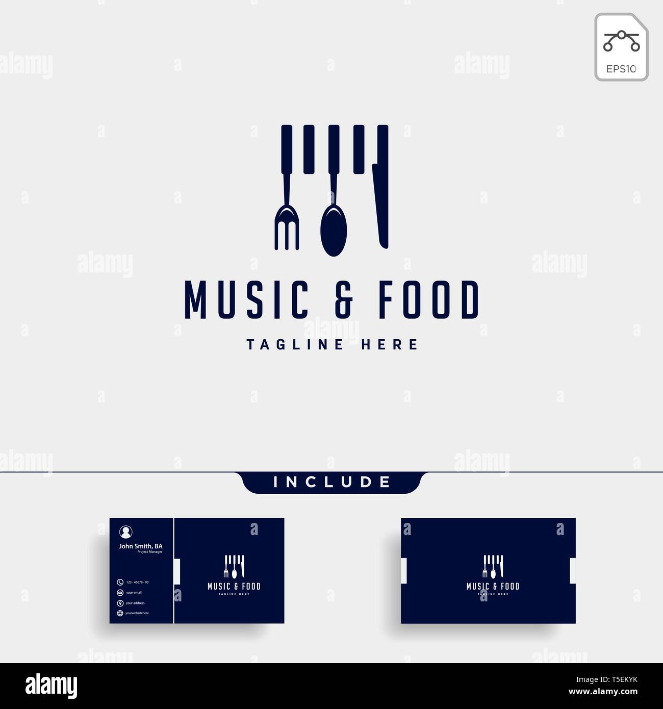 music food simple flat logo design vector illustration icon element ...