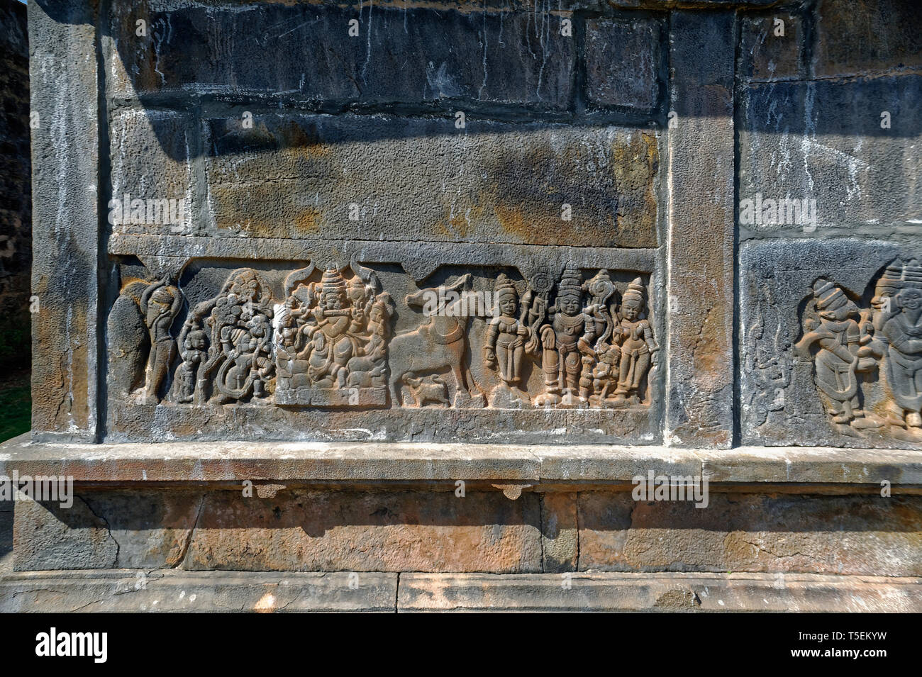 Low relief carving of Vishnu avatars Stock Photo - Alamy