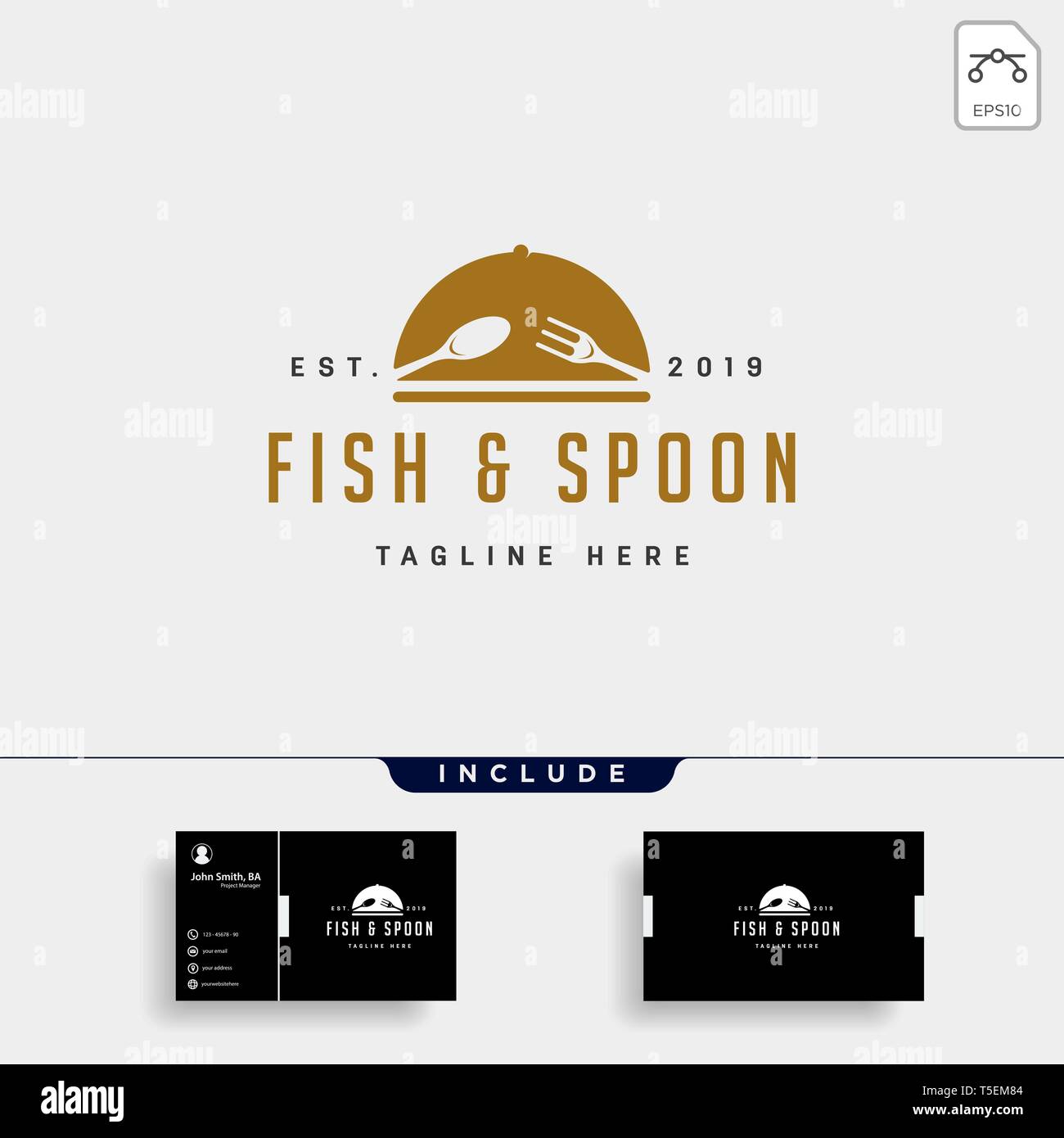 food logo design vector icon element illustration vector file, logo ...