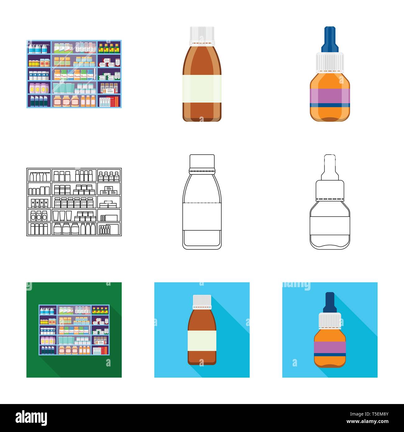 Bottle shelf stock label Stock Vector Images - Alamy