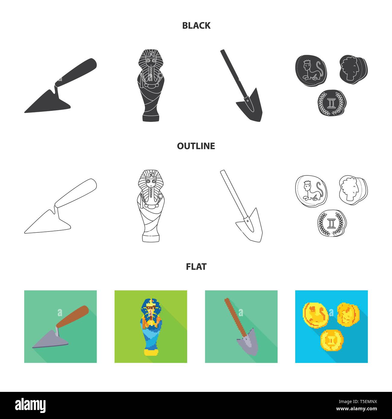 tool,sarcophagus,shovel,coins,trowel,pharaoh,antique,dig,Egyptian,pick ...