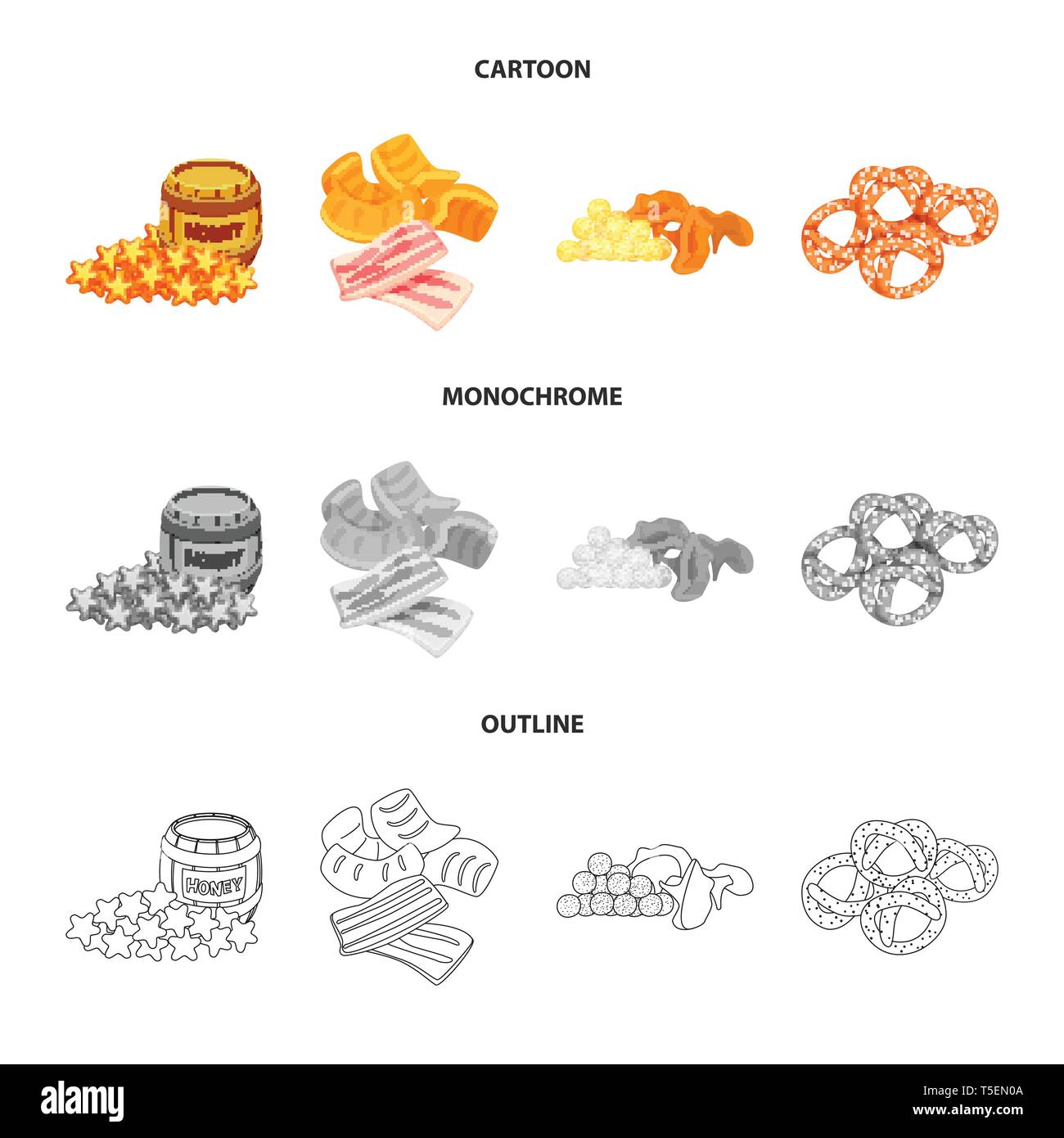 Vector design of taste and seasonin sign. Set of taste and organic ...