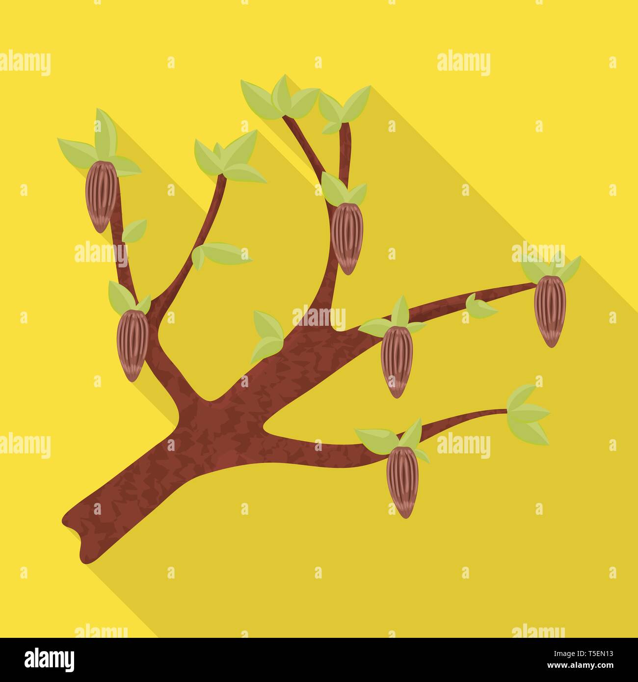 Isolated object of tree and chocolate icon. Collection of tree and ...