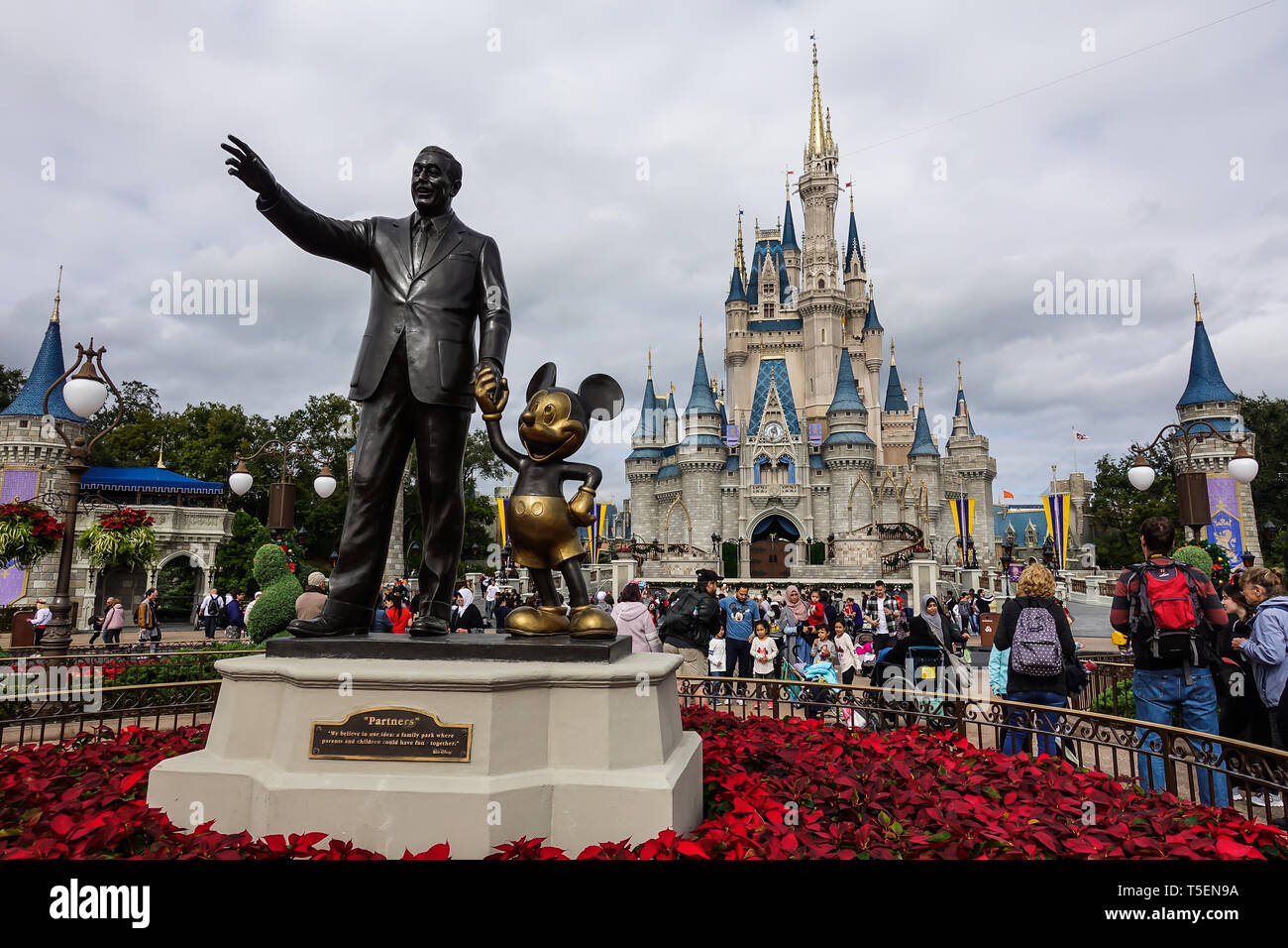Orlando, FL/USA - 02/10/18: Horizontal view of Walt Disney and Mickey ...