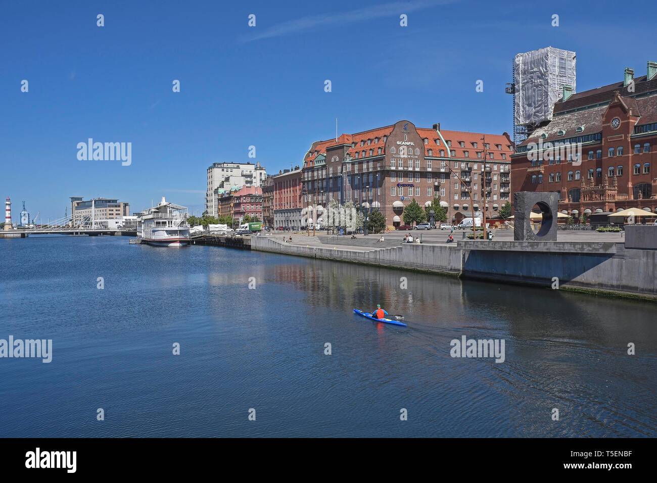 Modern, sculpture on the Malmo waterfront, Skane, Sweden 06/06/2018 ...