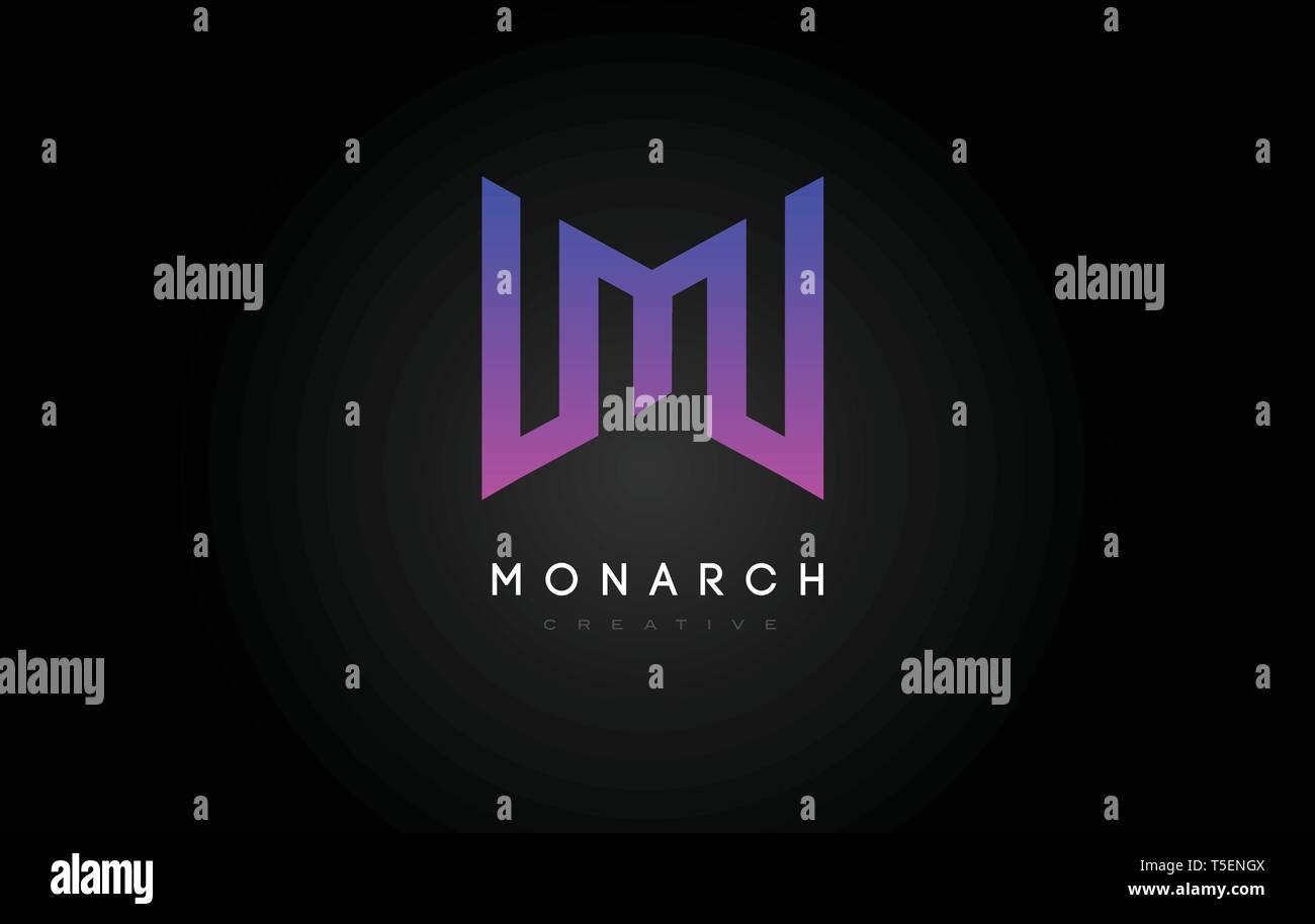 Purple Magenta M Logo.M Letter Icon Design Vector Illustration Stock ...