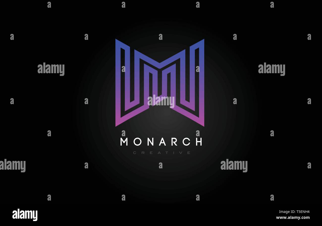 Magenta Purple M Logo.M Letter Icon Design Vector Illustration Stock ...