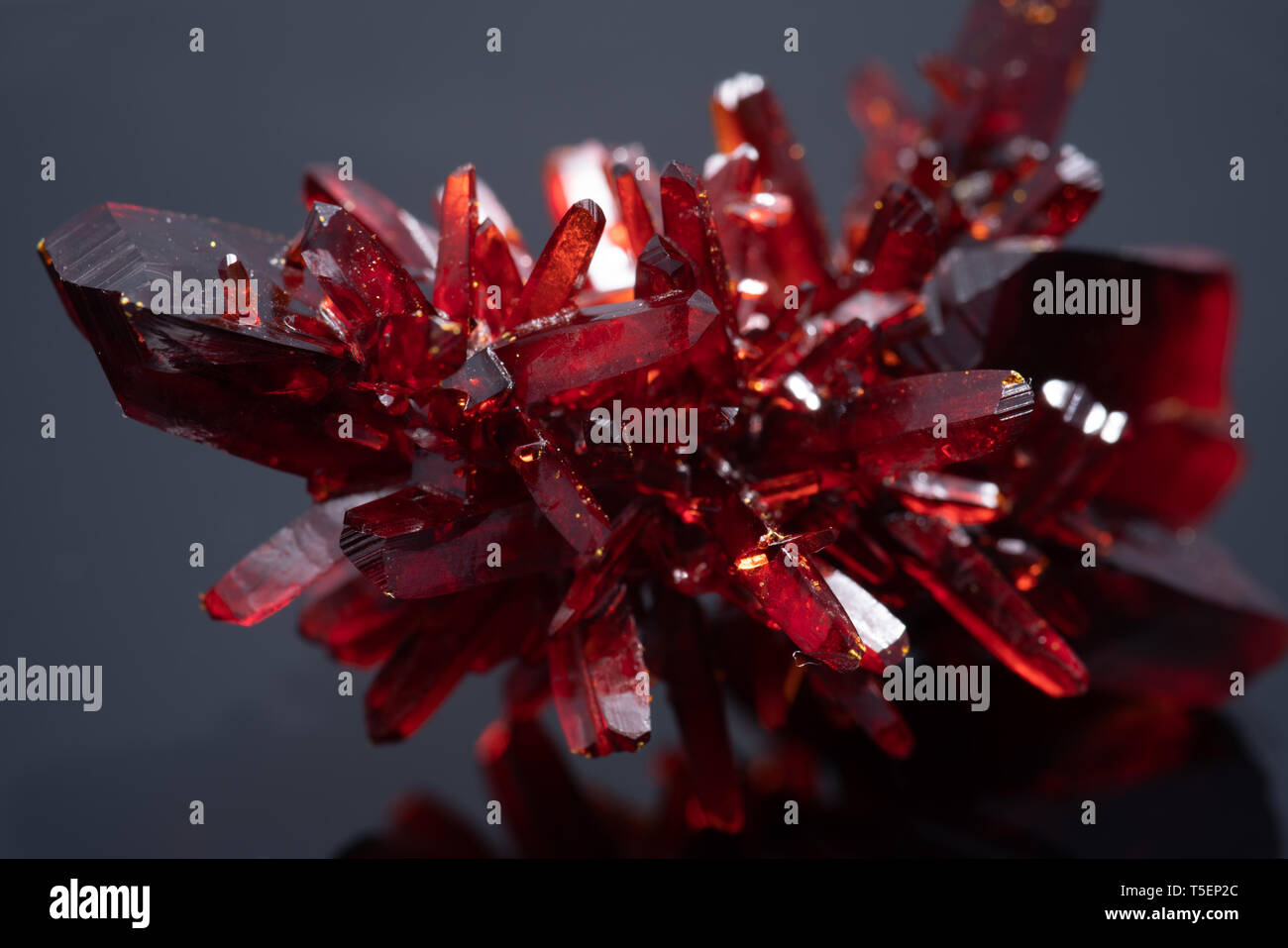 Red crystal. Natural mineral Stock Photo - Alamy