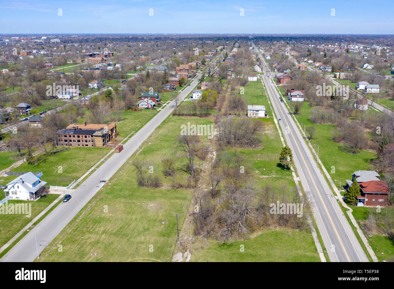 Detroit, Michigan - Huge sections of vacant land characterize many ...