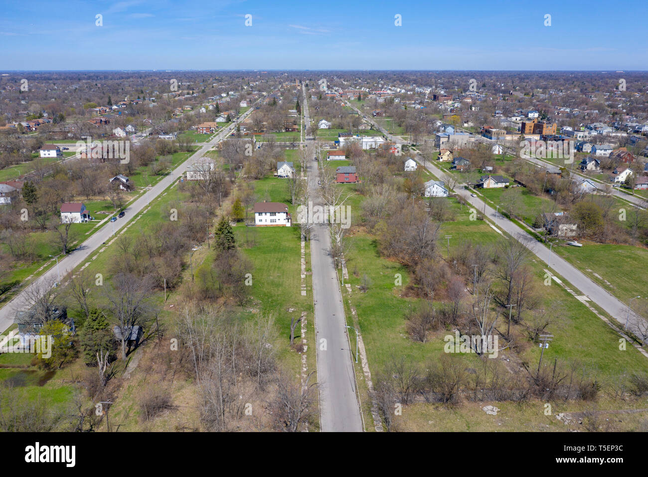 Detroit, Michigan - Huge sections of vacant land characterize many ...
