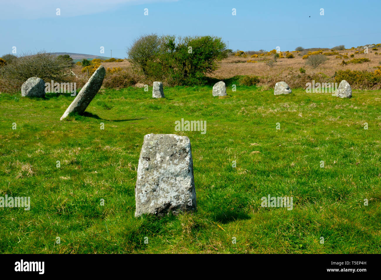 Boscawen-un Stone Circle Stock Photo - Alamy