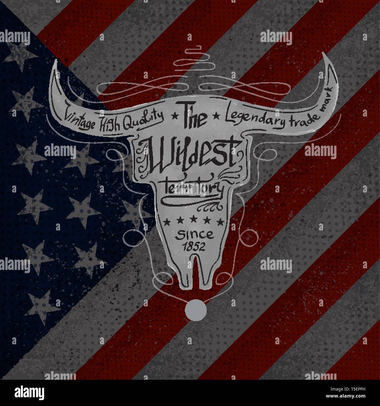 Rebel Flag Bull Skull