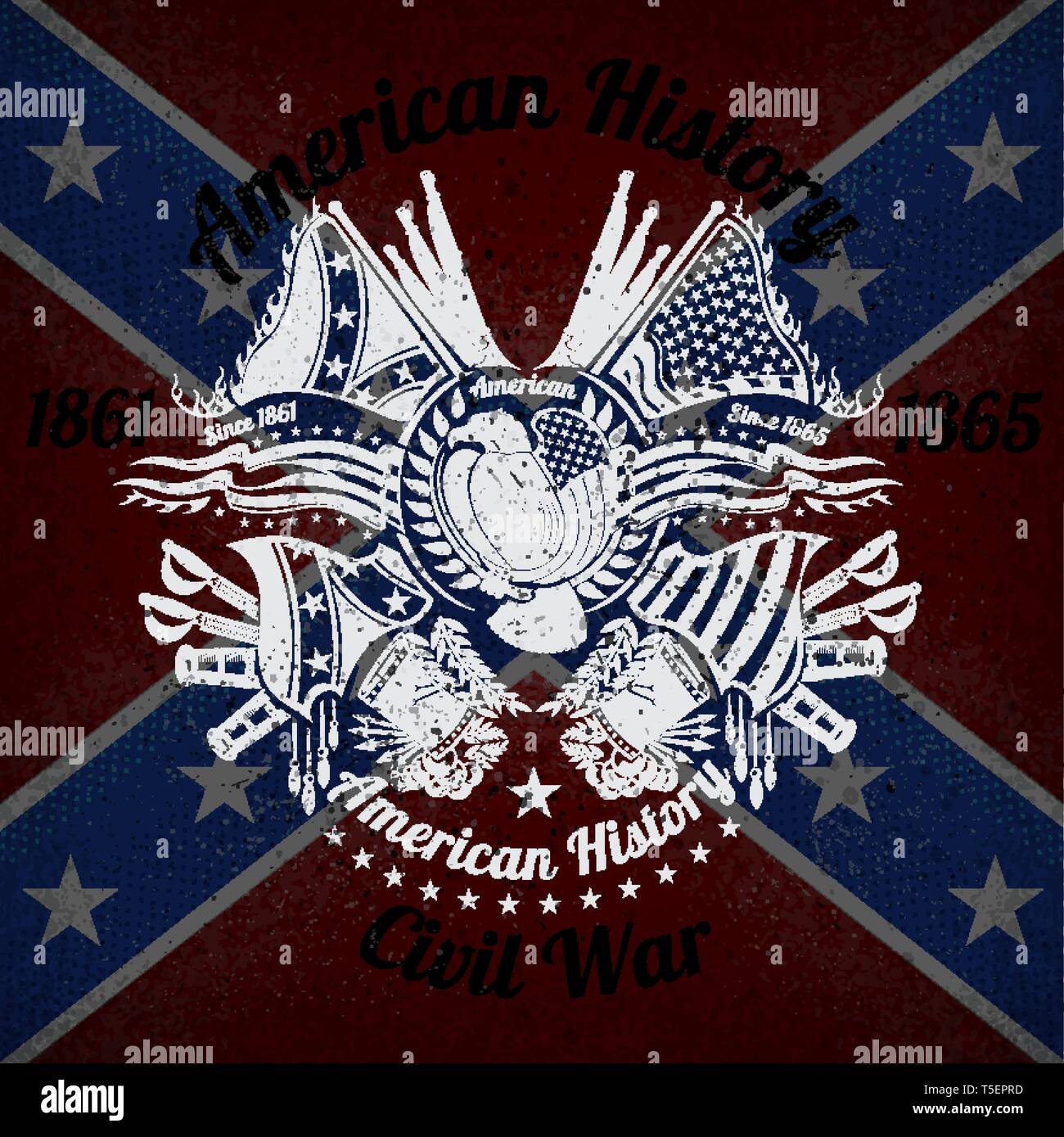 American civil war print Stock Vector Images - Alamy