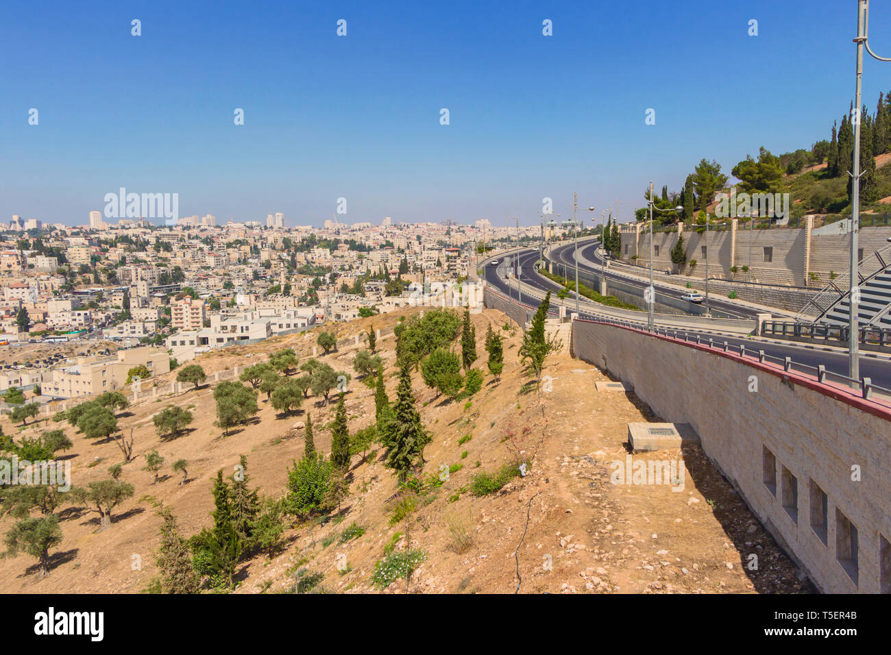 Overlooking the old city of jerusalem hi-res stock photography and ...