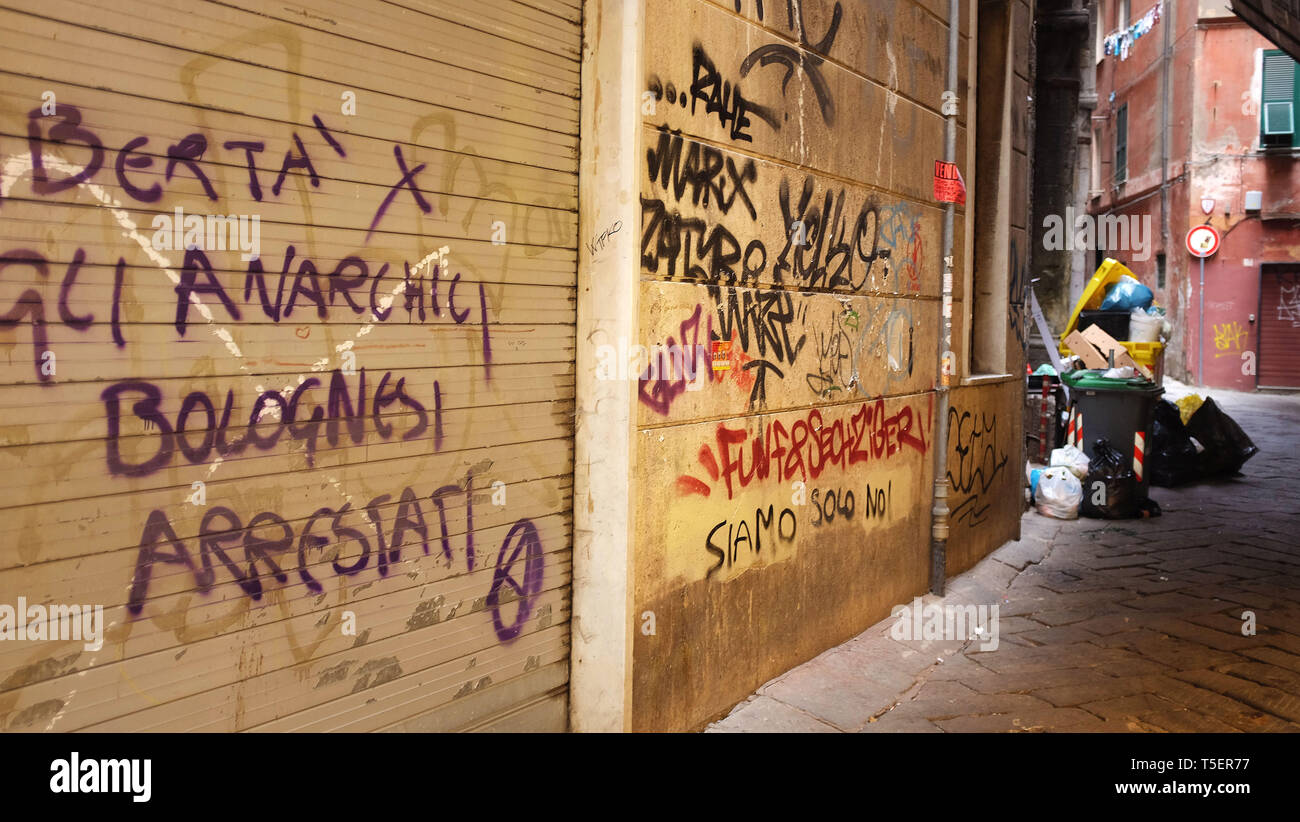 The old medieval town of Genoa, Italy has a special charm with its ...