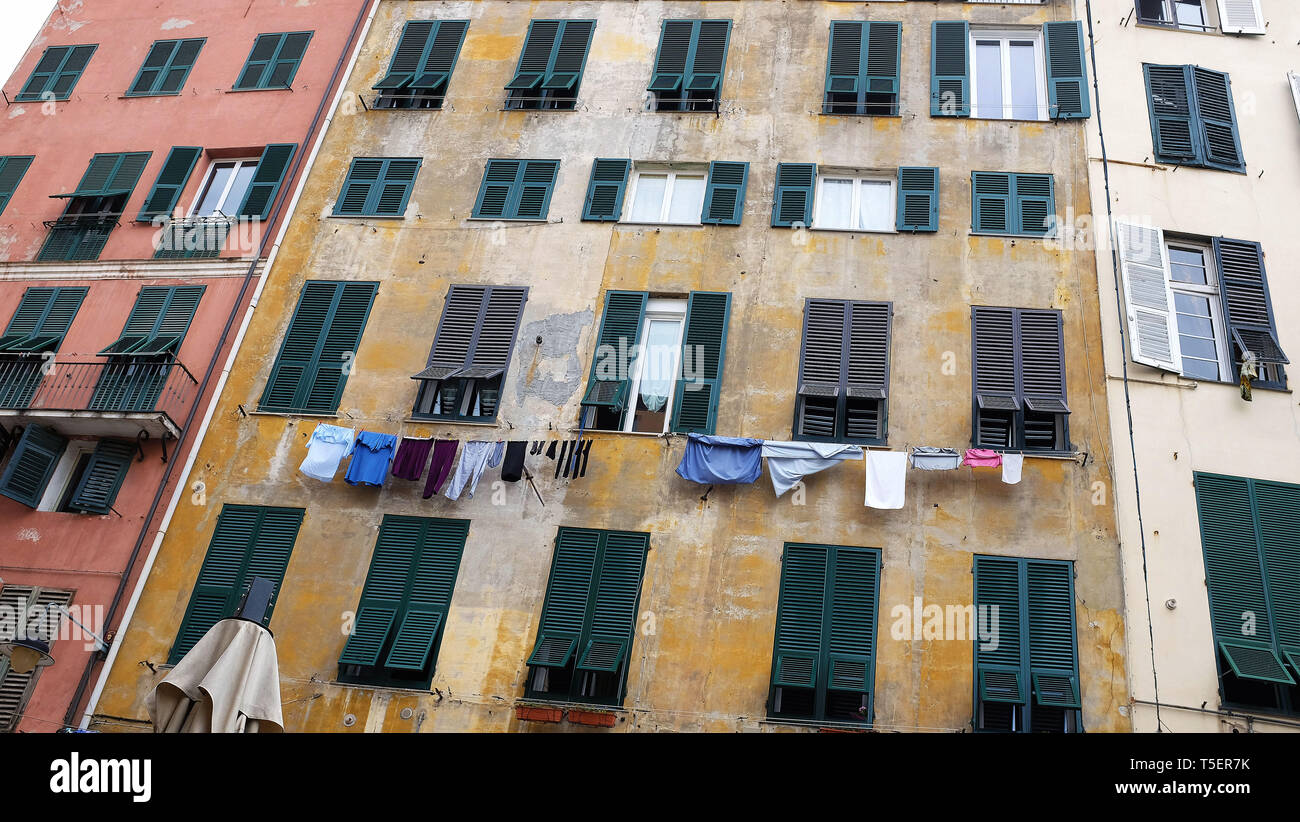 The old medieval town of Genoa, Italy has a special charm with its ...